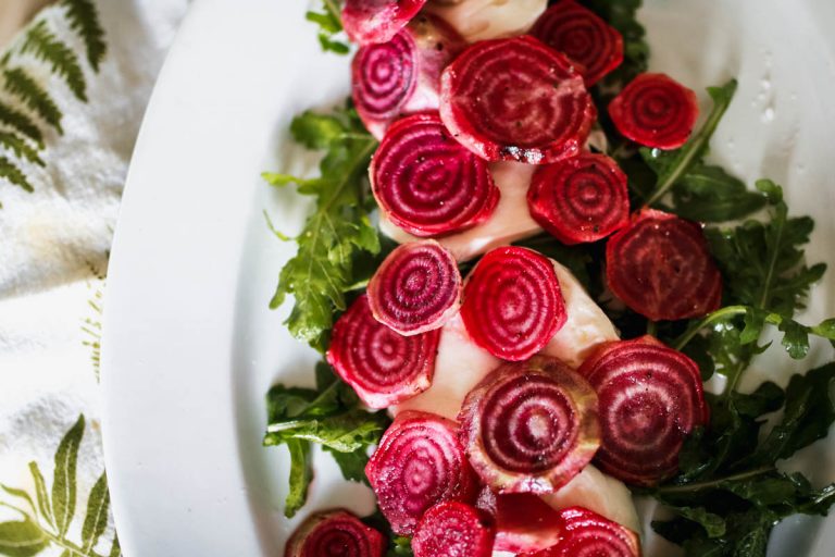 Roasted Beets Caprese Salad with Truffle - Abigail Albers