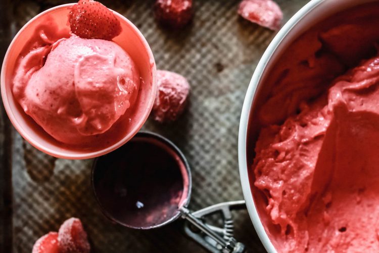 Simple Strawberry Sherbet Recipe - Abigail Albers