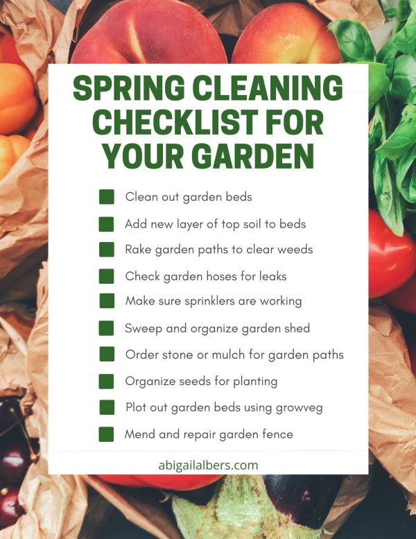 Spring Garden Cleaning Checklist - Abigail Albers Free Printable